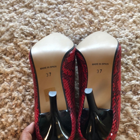 cuple | Shoes | Women Pumps 2 Inch Thin Heelsred And Black | Poshmark